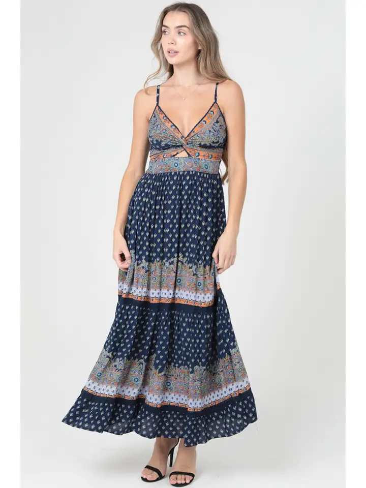 Angie Deep V-Neck Maxi (F4F48) - Creations Boutique