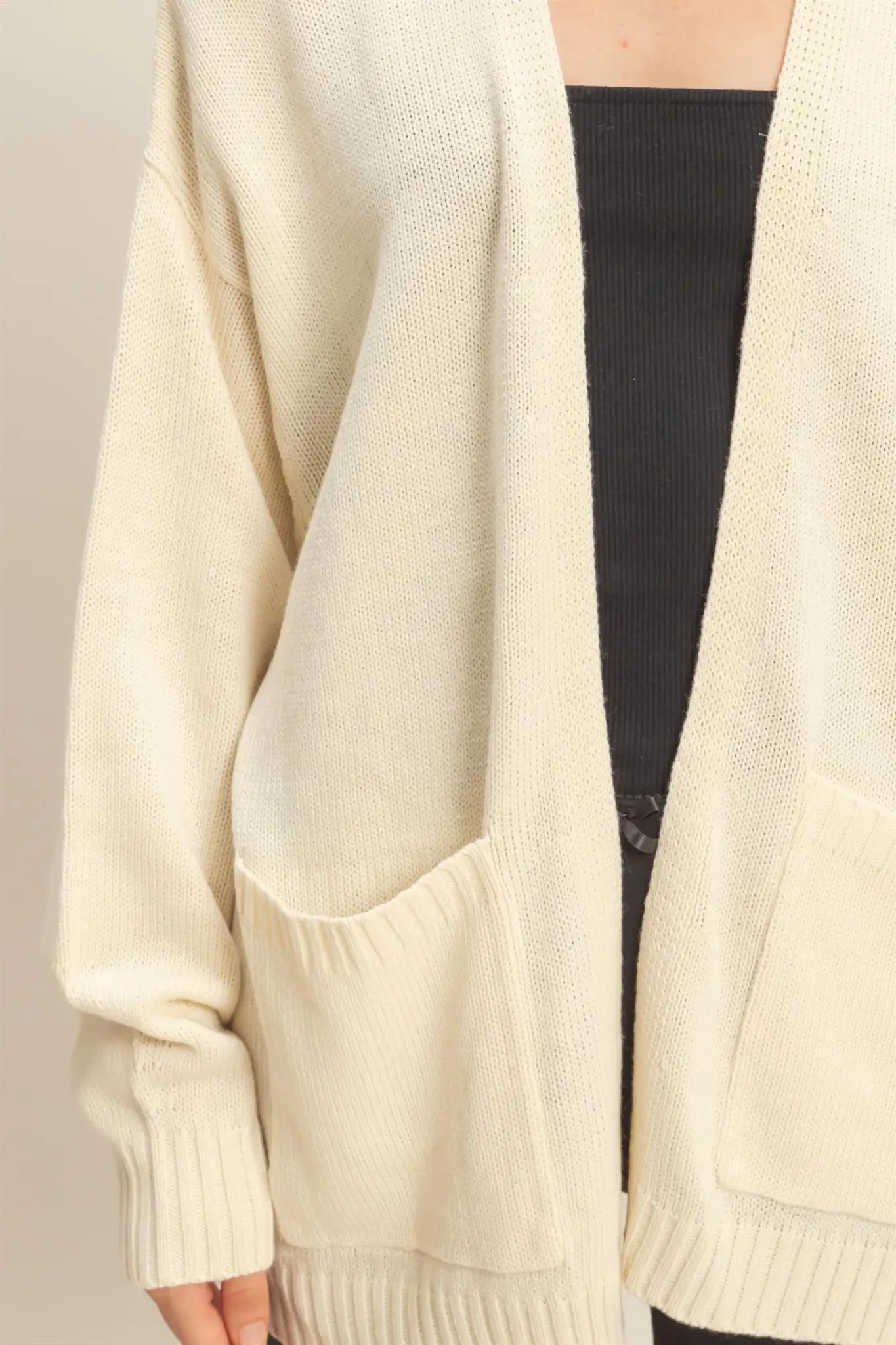 Double Zero Open Knit Oversized Cardigan (DZ25E169) - Creations Boutique