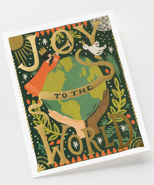 Rifle Paper Co - Joy to the World Card - Gus and Ruby Letterpress