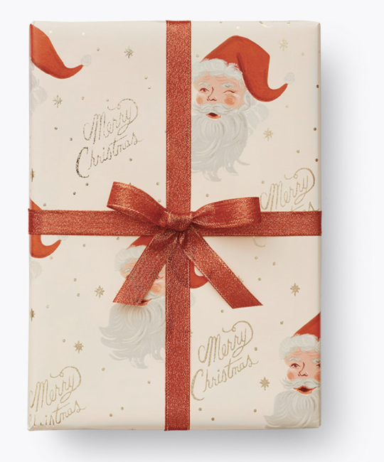 Rifle Paper Co - Santa Continuous Wrap Roll - Gus and Ruby Letterpress