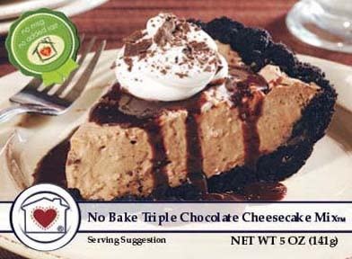 NO BAKE TRIPLE CHOCOLATE CHEEESECAKE MIX - Schoolhouse Earth