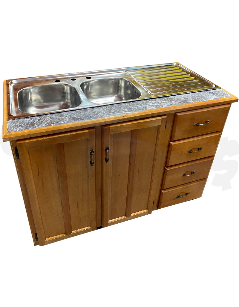4ft Cedar Counter-Top w/Double Sink (SK) - Cost Savers