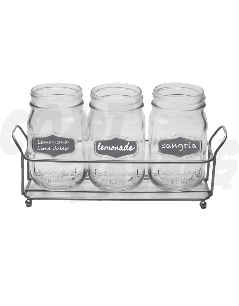 Circleware Trio Grand 4pc Mason Jar Set - Cost Savers