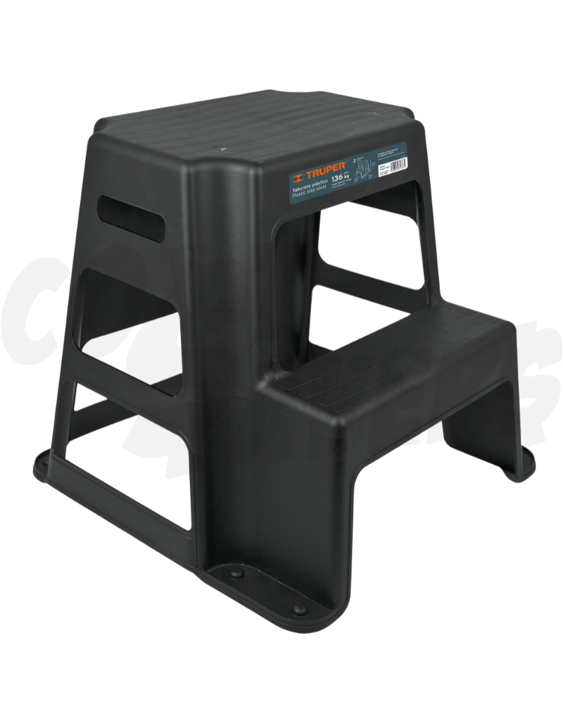 Truper Black 2 Step Plastic Stool - Cost Savers