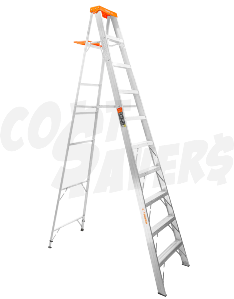 Truper 10ft Light Aluminum Step Ladder - Cost Savers