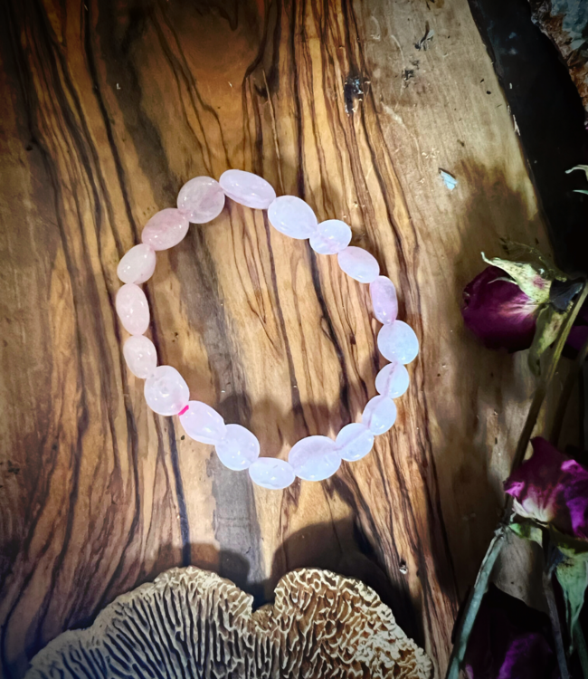 Rose Quartz Tumbled Bracelet