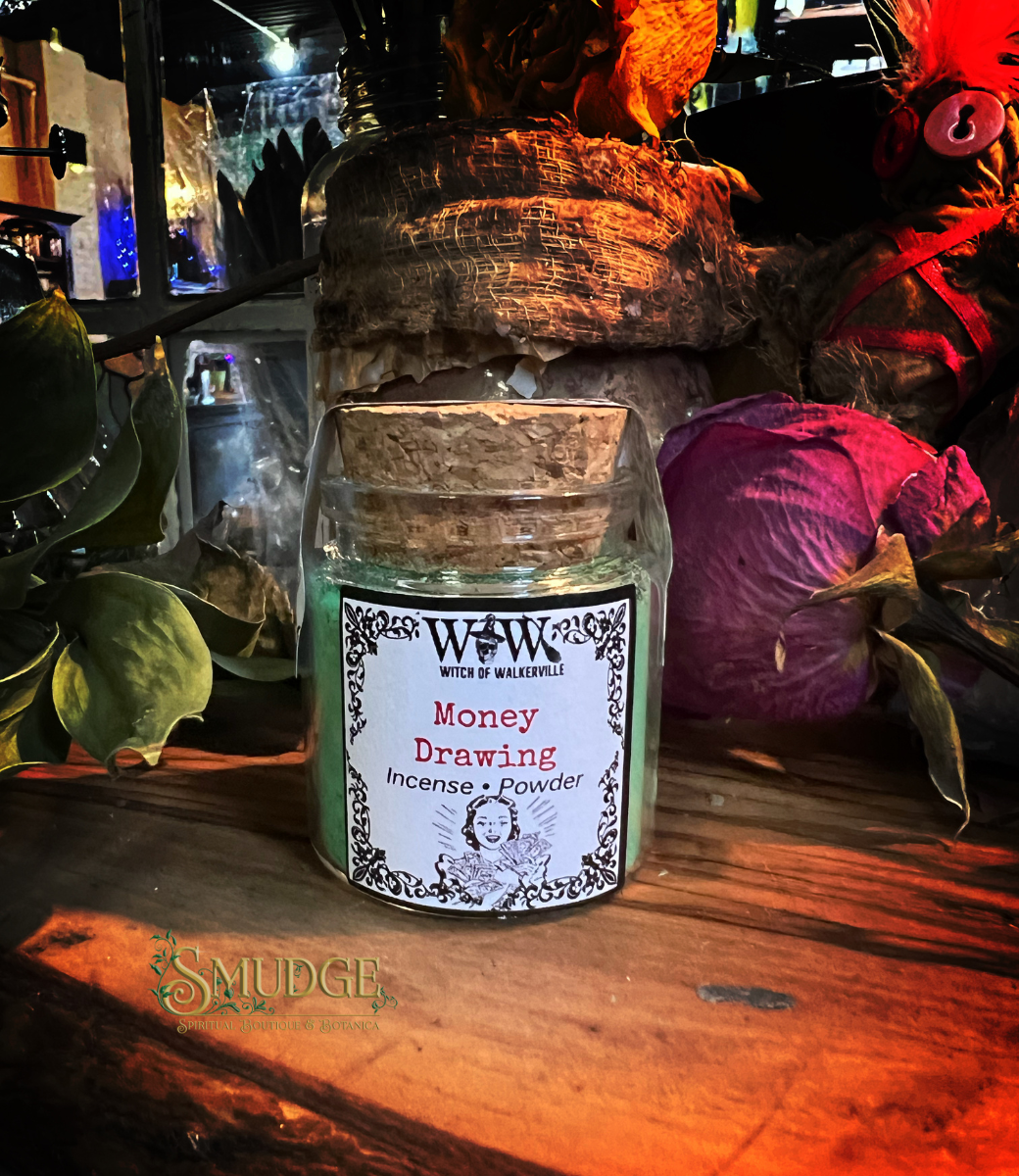 Money Draw Incense Powder Jar - Smudge Metaphysical