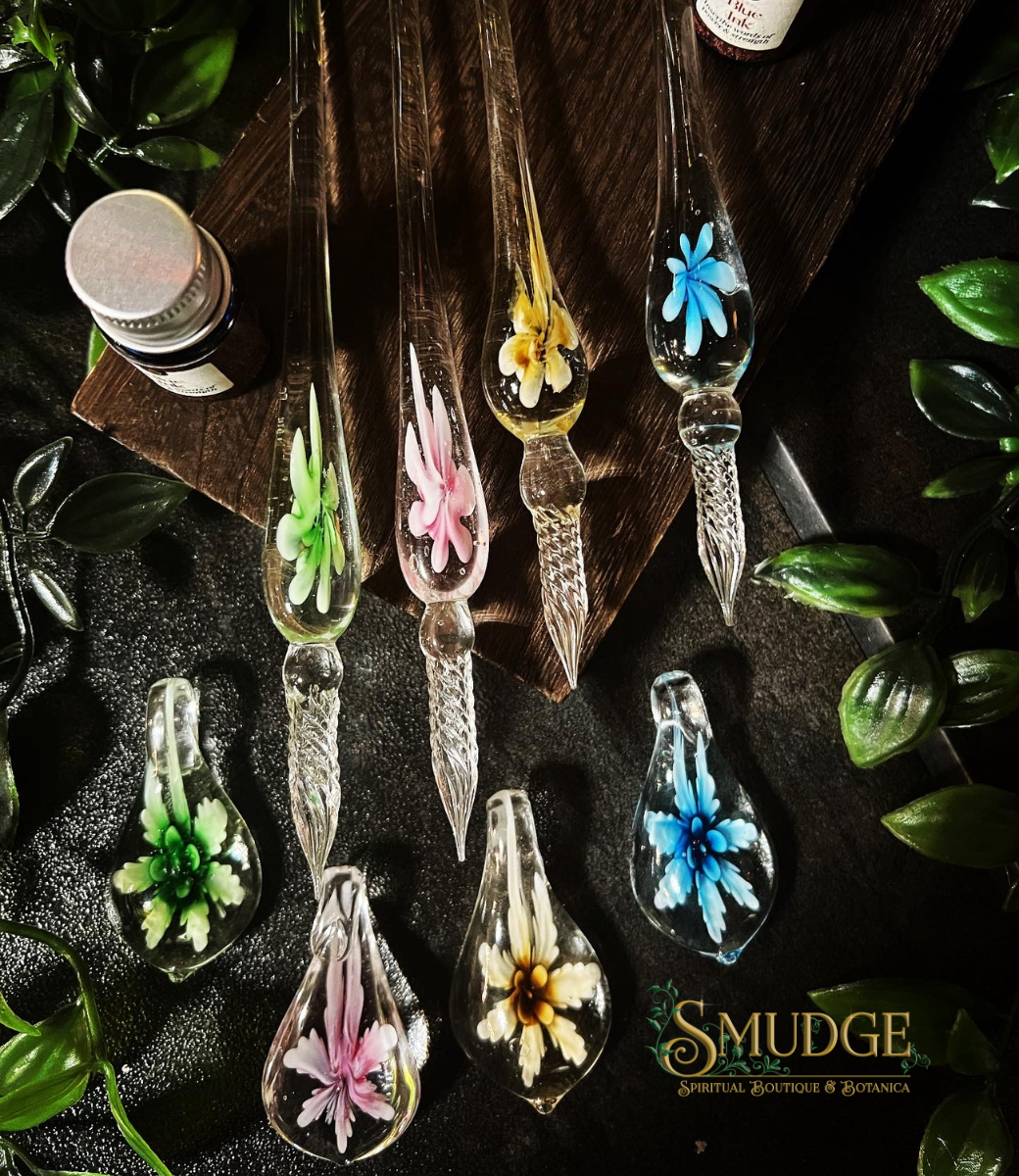 Handcrafted Glass Dip Pen Set - Smudge Metaphysical