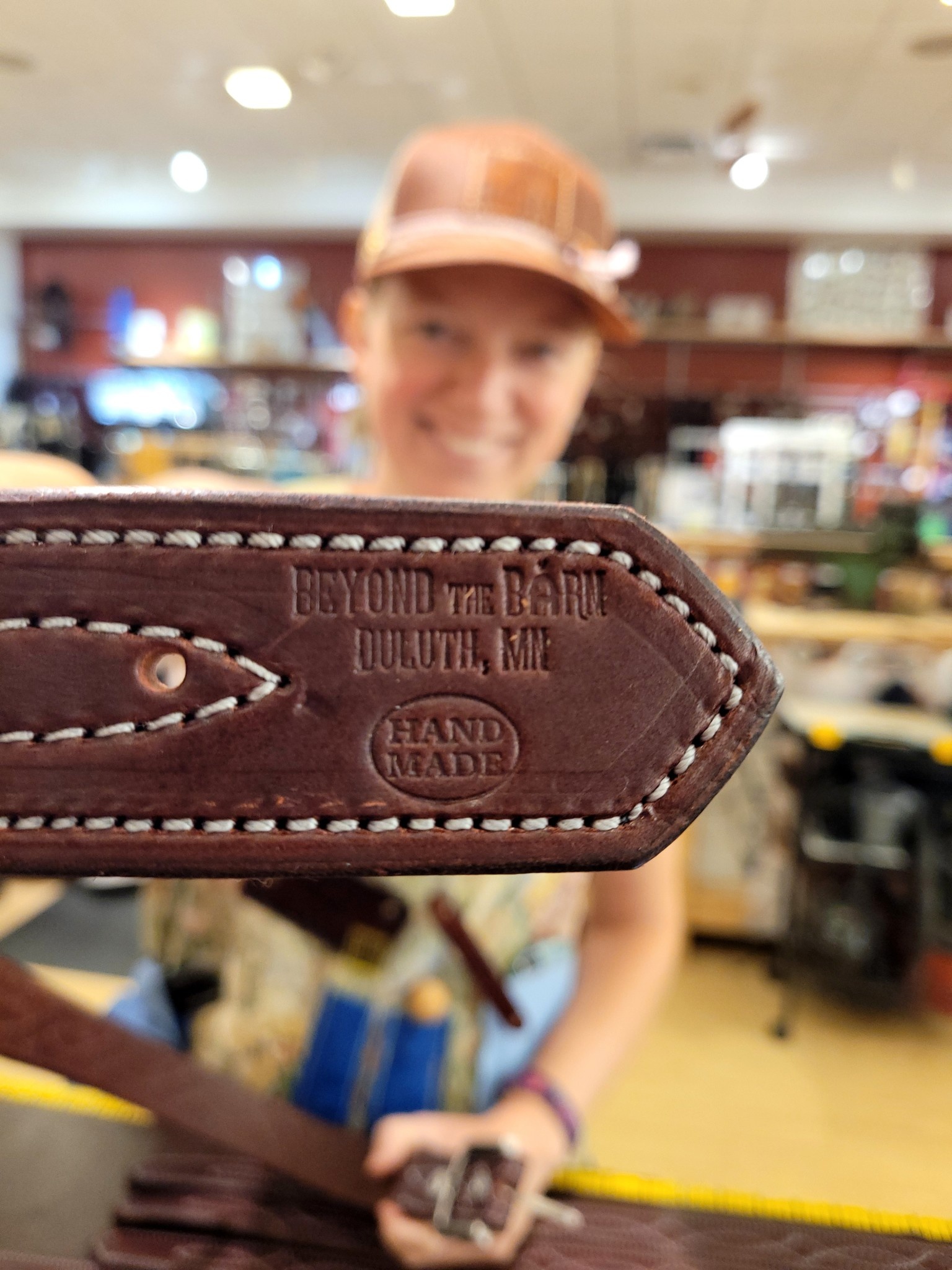 Mahogany Western Stitch Men's Belt BTB - Beyond the Barn