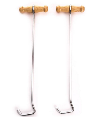 Natural Wood Boot Hooks 13" - Beyond the Barn