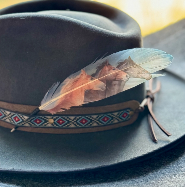 Buckaroo Wild Horses Hat Feather - Beyond the Barn