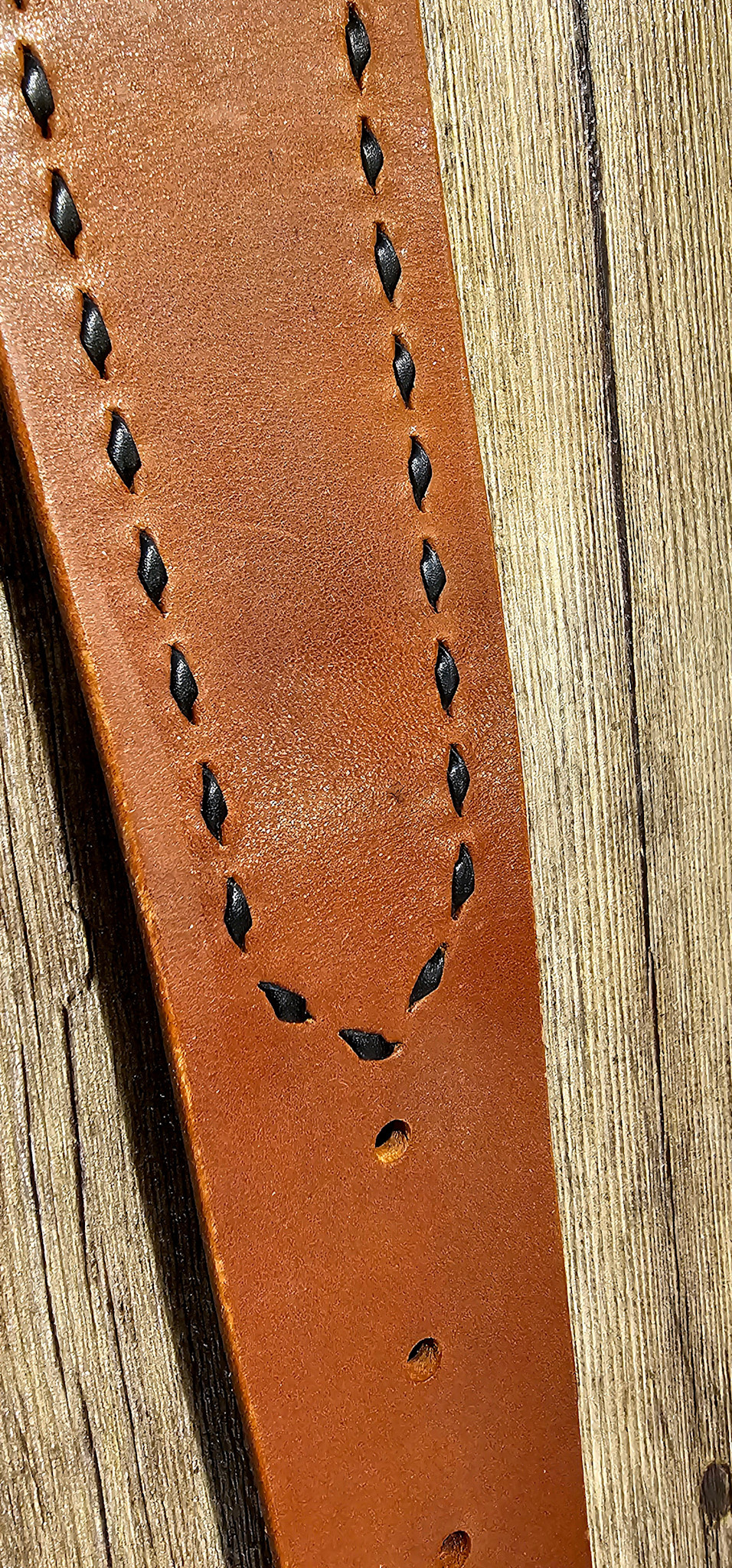Beyond the Barn Carmel Leather with Black Buck Stitch Rifle Sling BTB ...