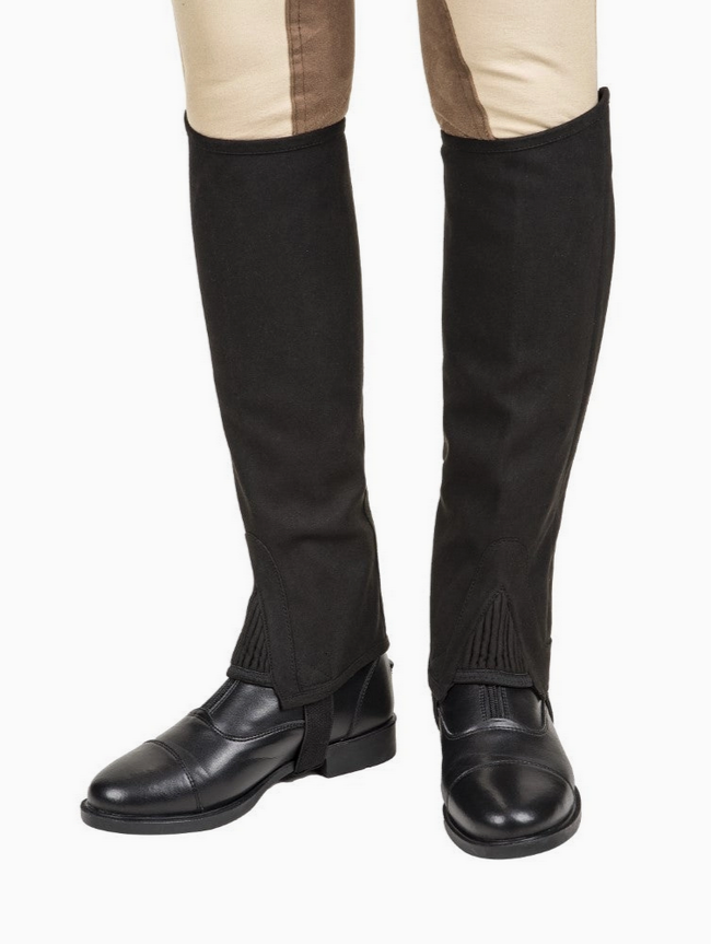 Adult Suede Half Chaps- Black - Beyond the Barn