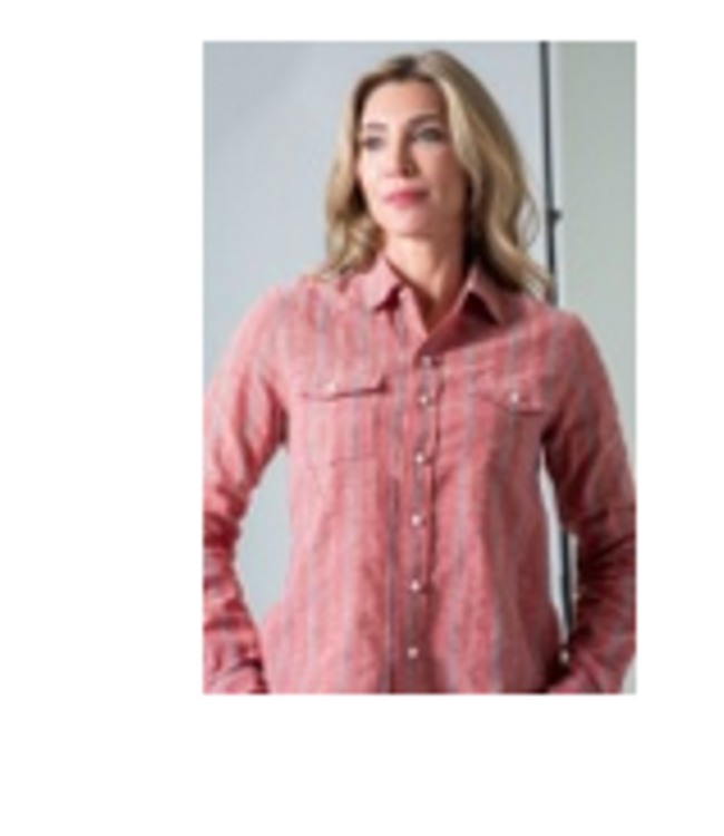 Women's Ingram Red Striped Western Top - Beyond the Barn