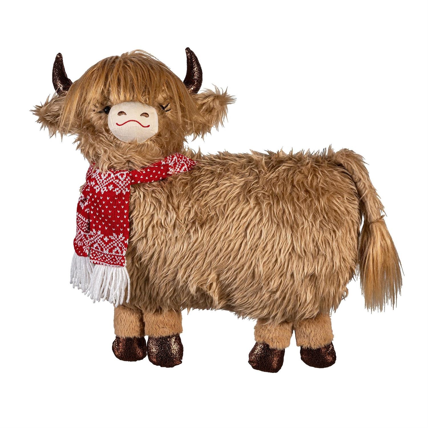 Evergreen Enterprises Woodland Storybook Fabric Highland Cow Decor ...