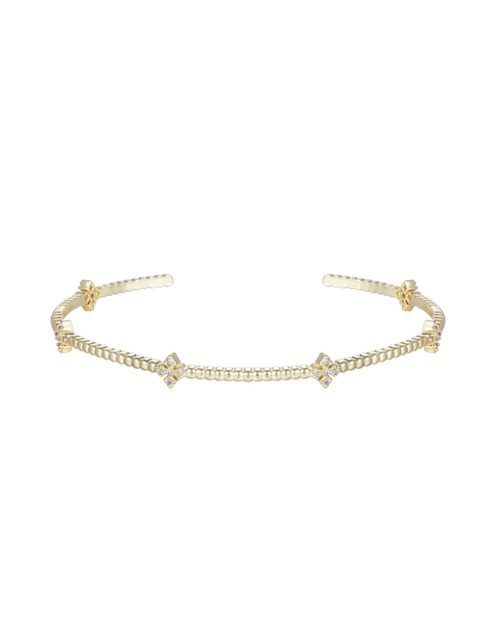 Natalie Wood Radiant Cross Station Mini Cuff Bracelet Gold - Rhinestone ...
