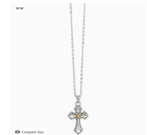 Brighton Majestic Regal Cross Rev Necklace - Rhinestone Angel
