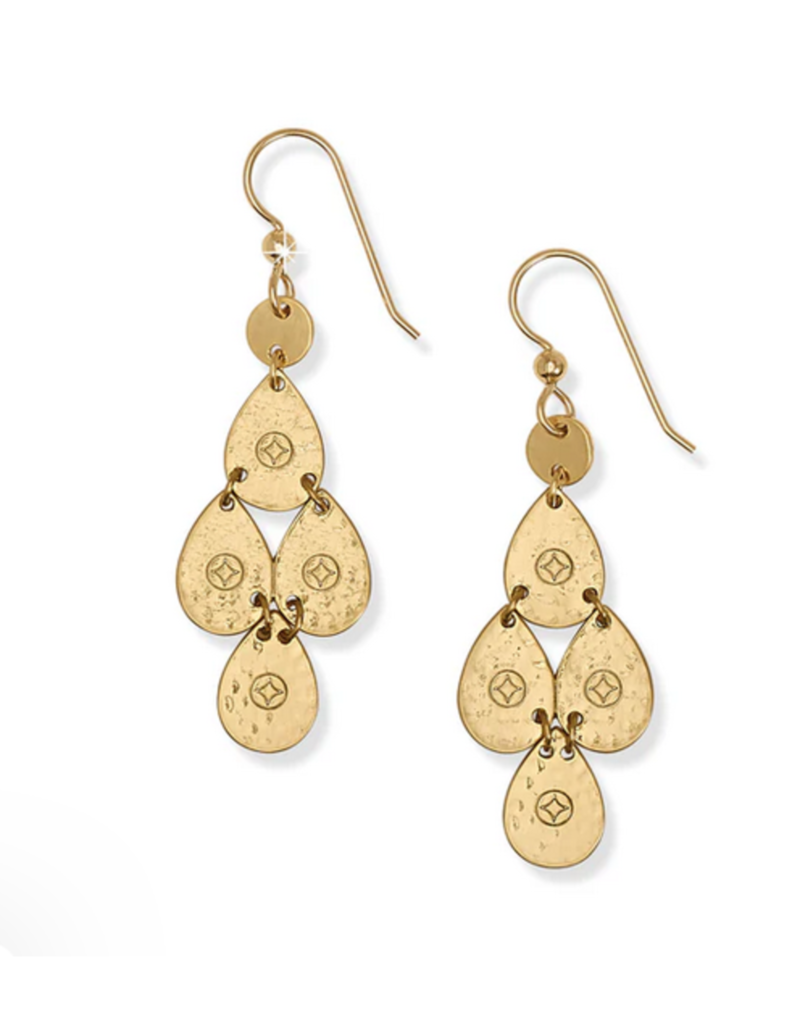Brighton Palm Canyon Sm Teardrop Gold Frenchwire - Rhinestone Angel