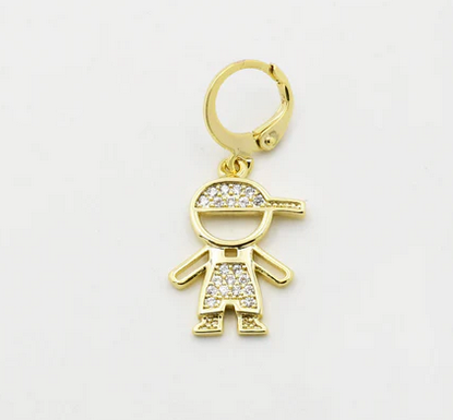 Treasure Jewels Boy Charm Gold - Rhinestone Angel