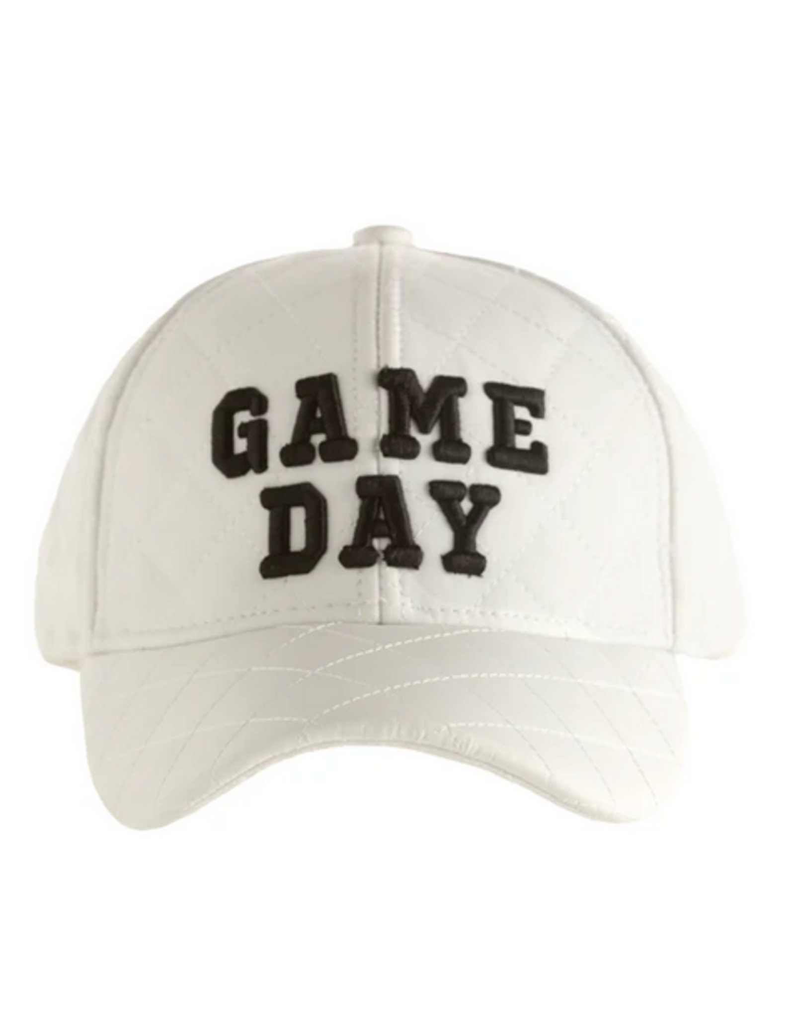 White Game Day Cap - Rhinestone Angel
