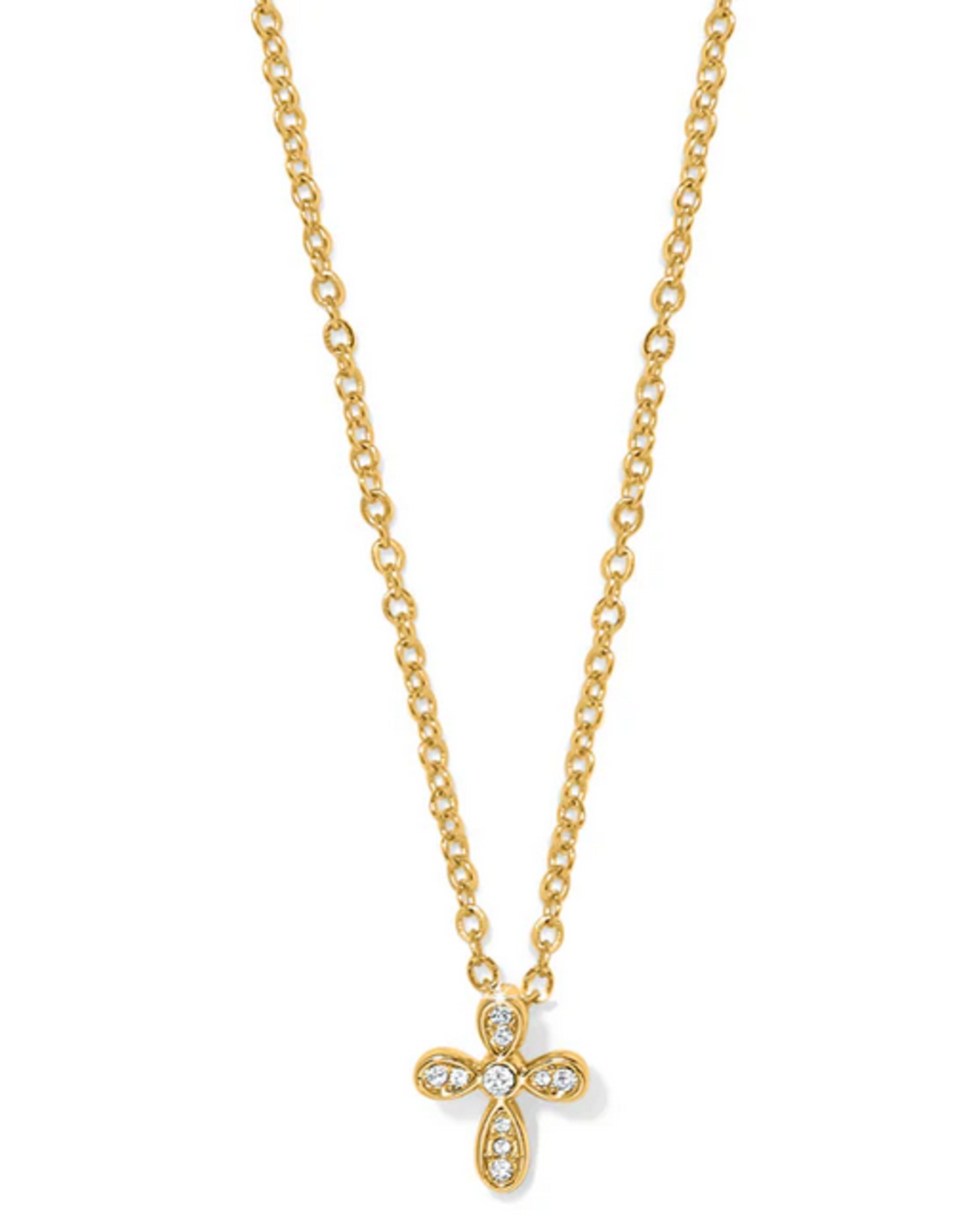 Brighton Enchanting Cross Gold Necklace - Rhinestone Angel