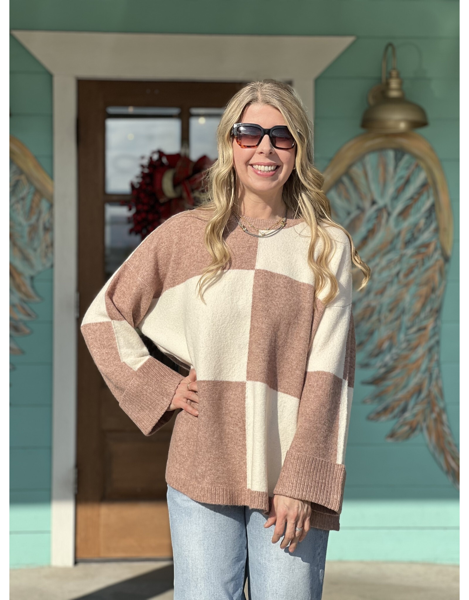 Tan Oaklyn Sweater - Rhinestone Angel