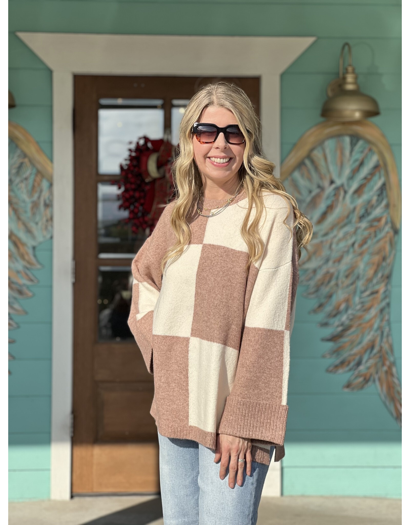 Tan Oaklyn Sweater - Rhinestone Angel