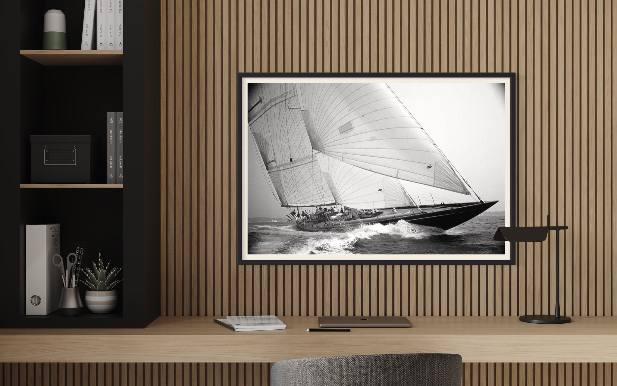 Classic Shamrock J-Class sailboat, raced in America's Cup. Available i ...