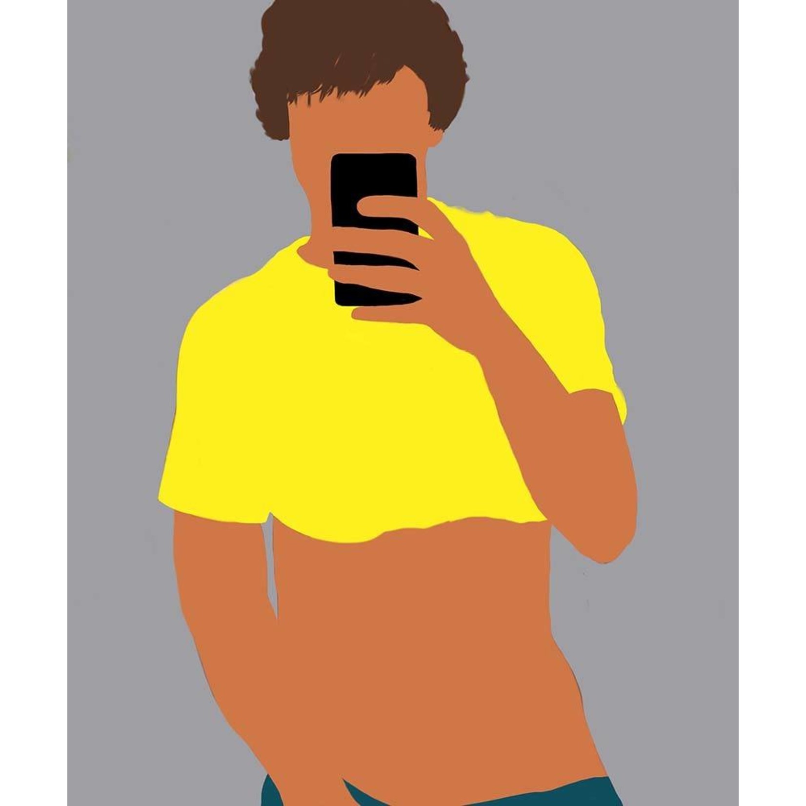 "Yellow Selfie" print on archival paper with frames. Perfect for galle ...