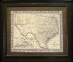 Texas Art - 1860 County Map of Texas - Lone Star Legacies