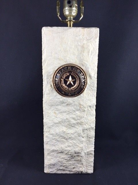 Lamp - Texas State Seal - Limestone - 10" - Lone Star Legacies
