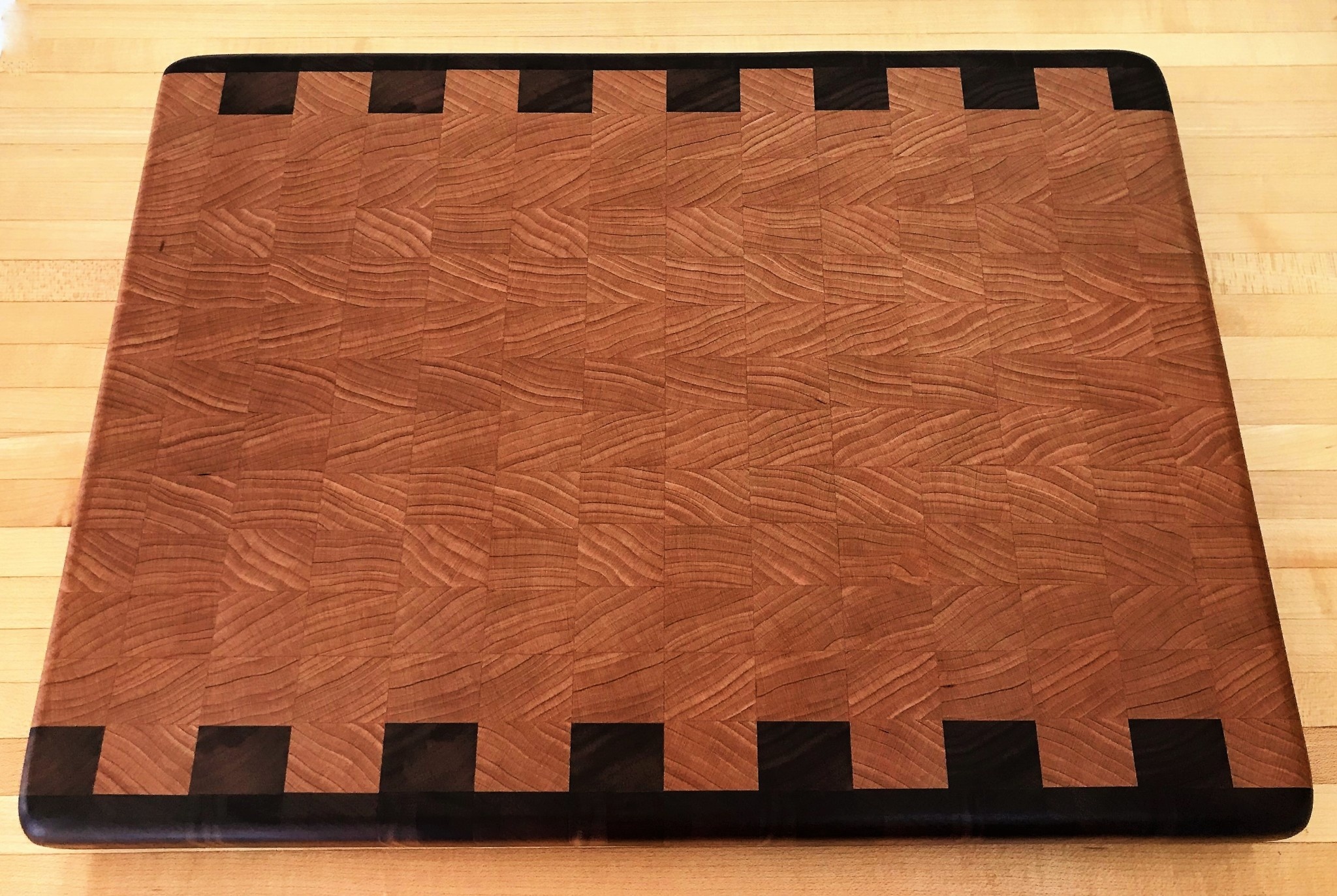Cherry Walnut End Grain Cutting Board - Cutting Boards and More