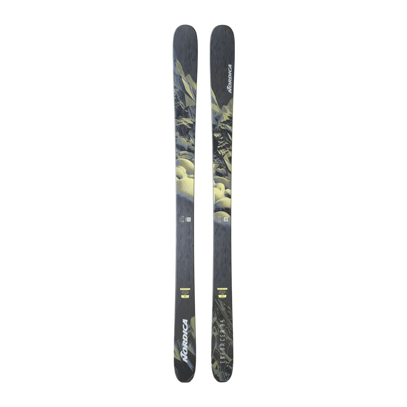 ENFORCER 94 BLACK / YELLOW / BLUE 2025 SKIS - Westside Ski Bike Board