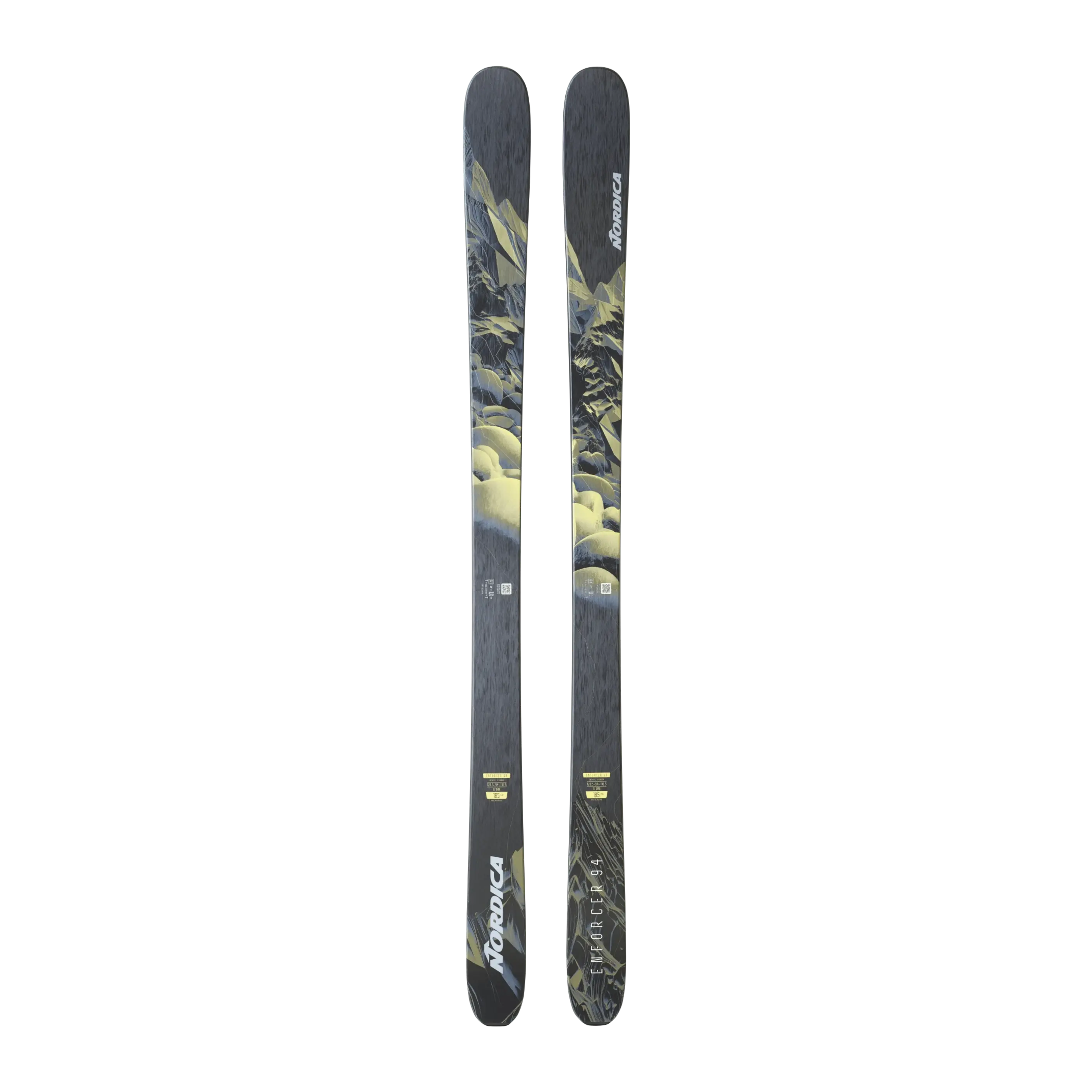 ENFORCER 94 BLACK / YELLOW / BLUE 2025 SKIS - Westside Ski Bike Board