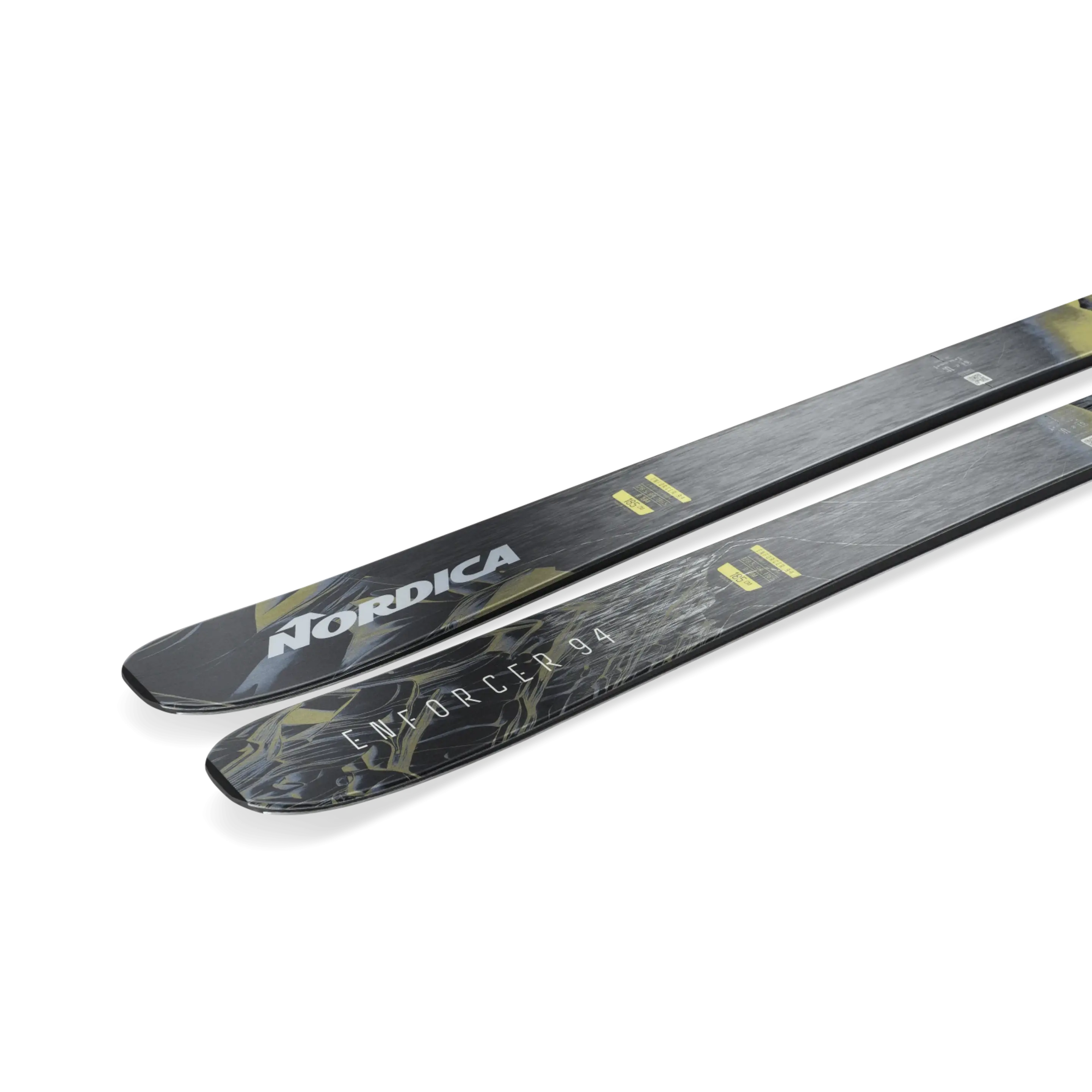 ENFORCER 94 BLACK / YELLOW / BLUE 2025 SKIS - Westside Ski Bike Board