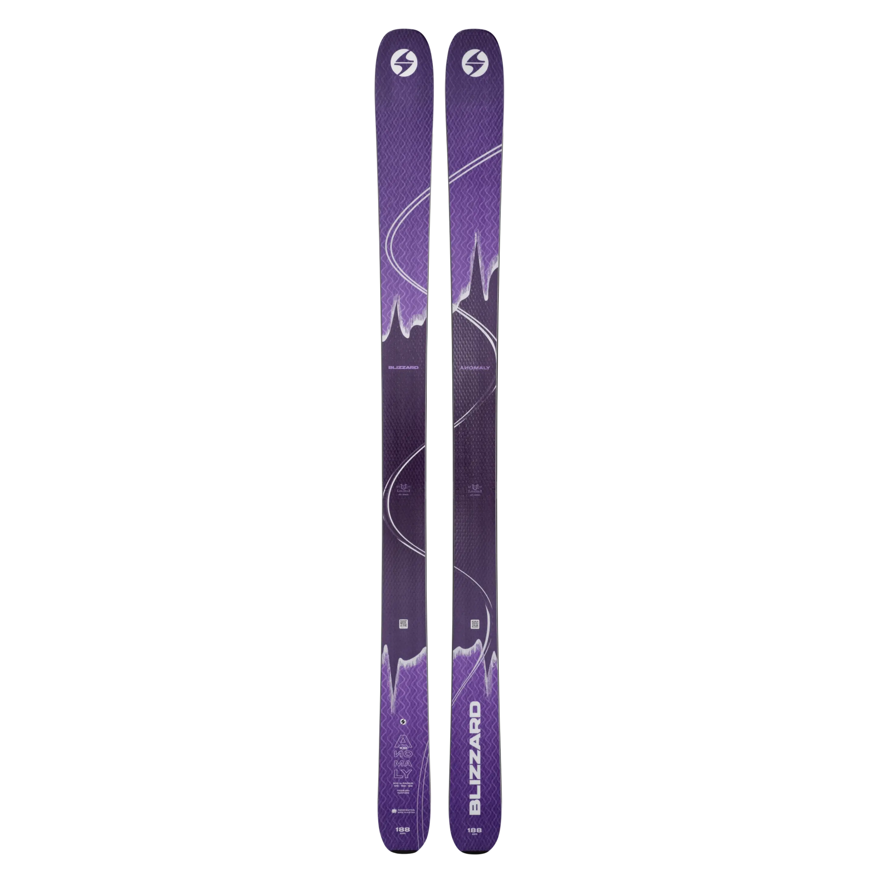 ANOMALY 102 PURPLE / WHITE 2025 SKIS - Westside Ski Bike Board