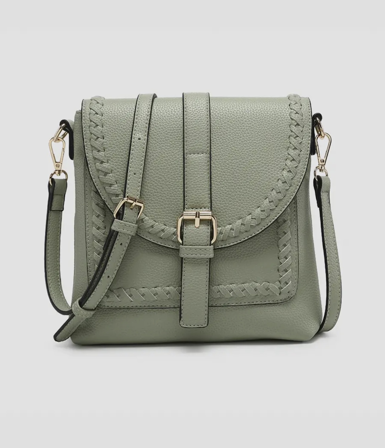 Roberta Crossbody Bag in Light Sage by Jen & Co. - Attic Salt Boutique