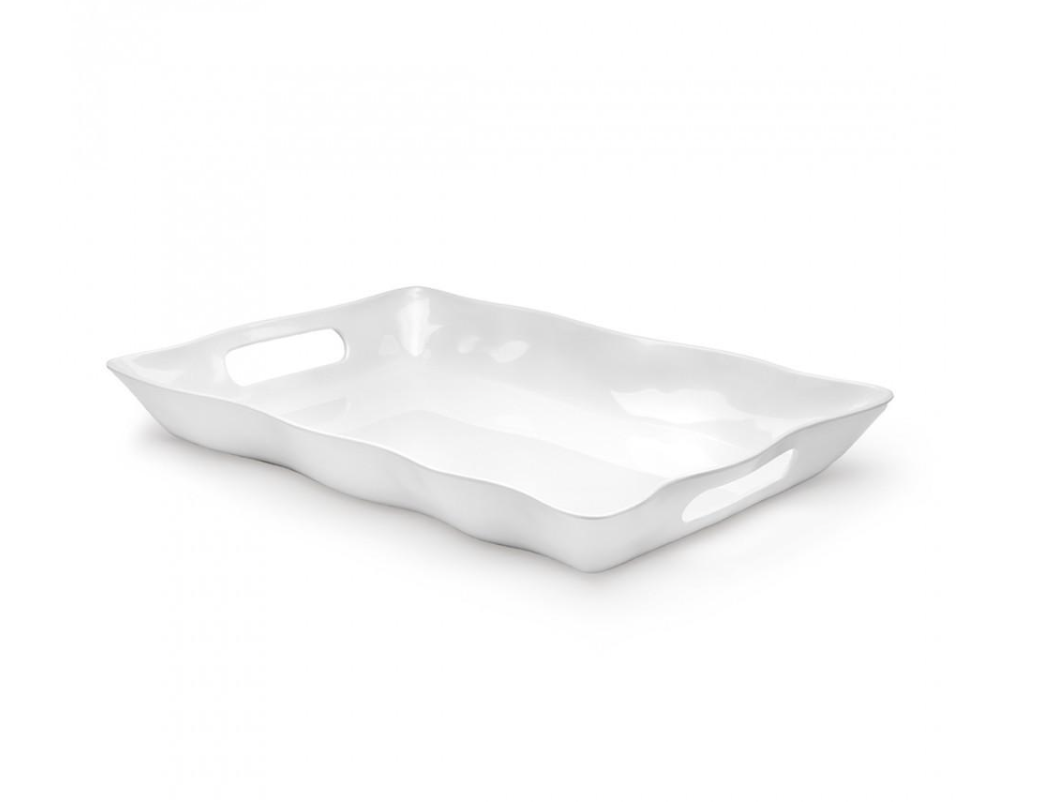 Excentricities :: Ruffle White Melamine Small Rectangle Tray ...