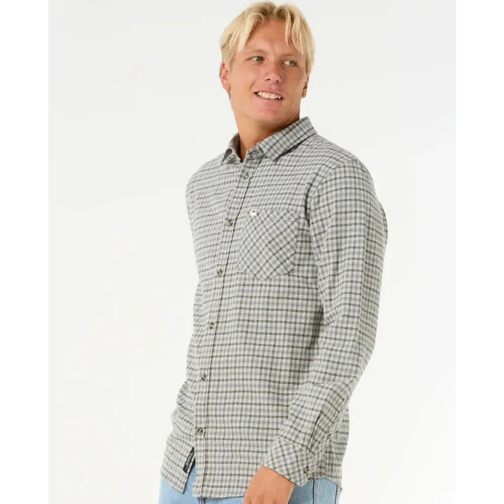 Classic Surf Checked In Flannel - Limestone Surf