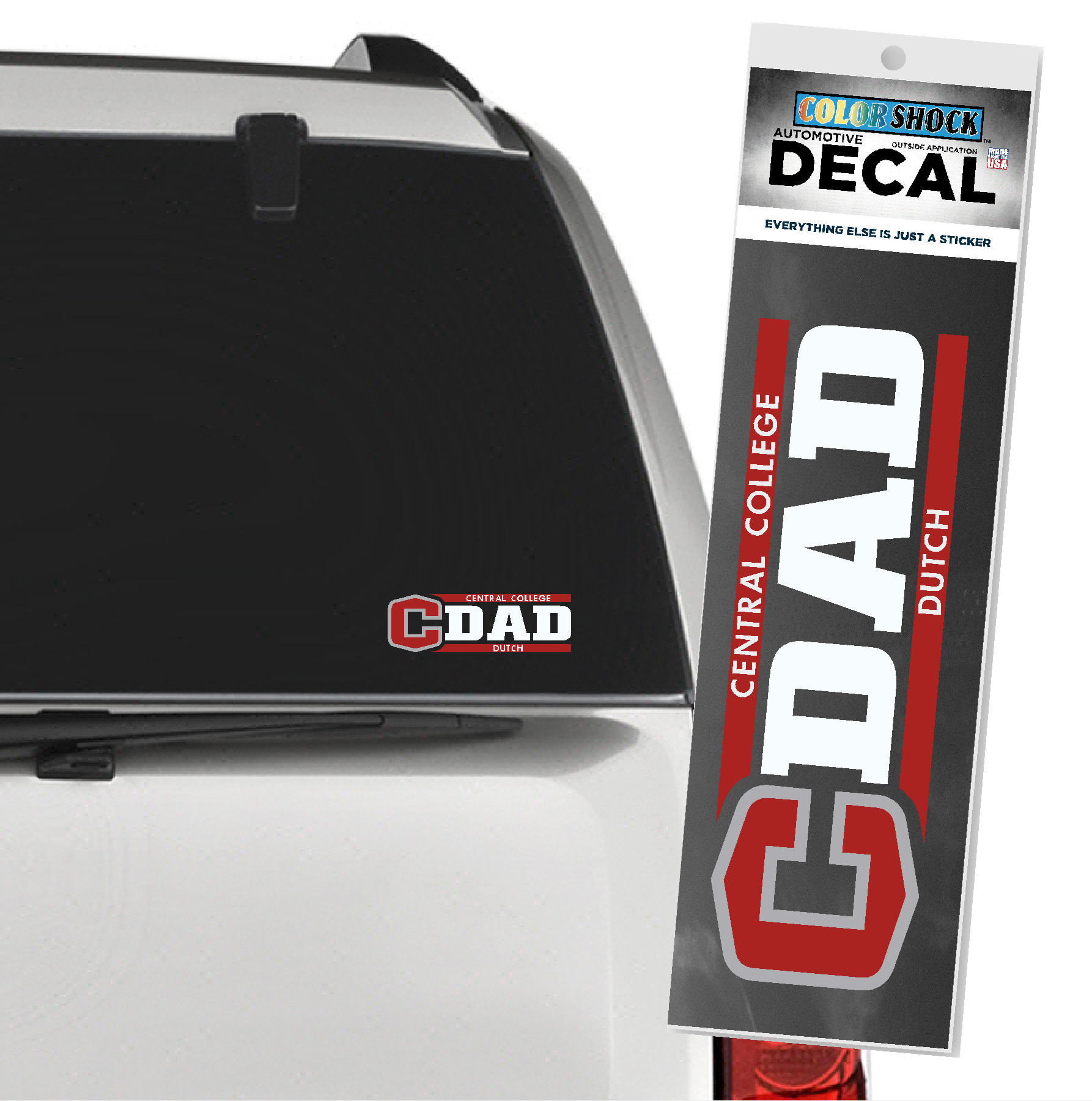 Color Shock Color Shock Decal Dad - Central College Spirit Shoppe