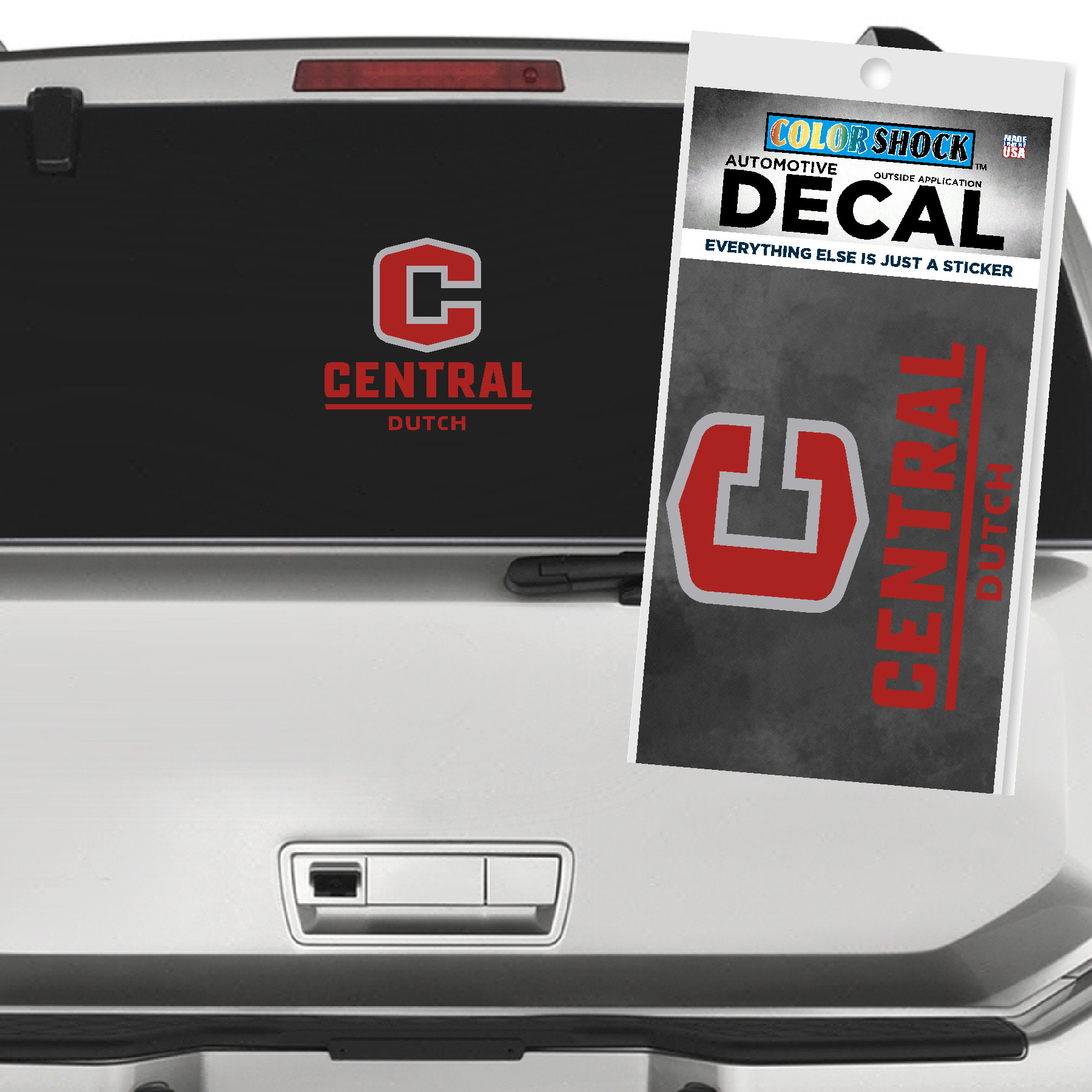 Color Shock 8x8 C Logo Decal - Central College Spirit Shoppe