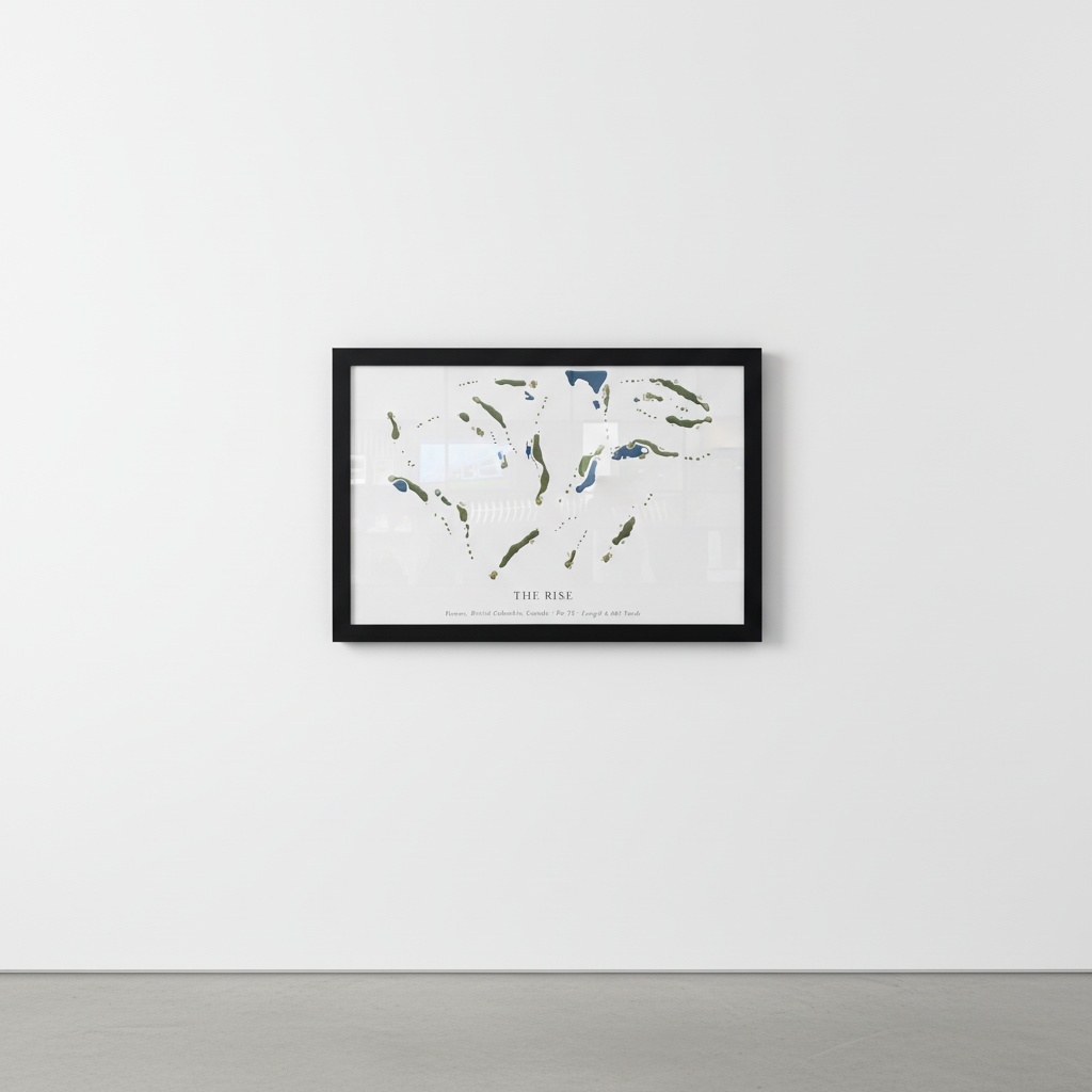 Rise Course Map Print - Framed - The Rise Resort