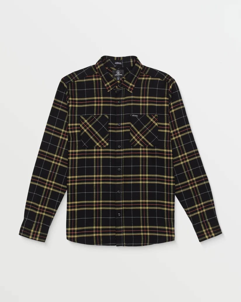 Volcom Volcom- Netastone Long Sleeve Flannel Shirt - Black - Attic ...