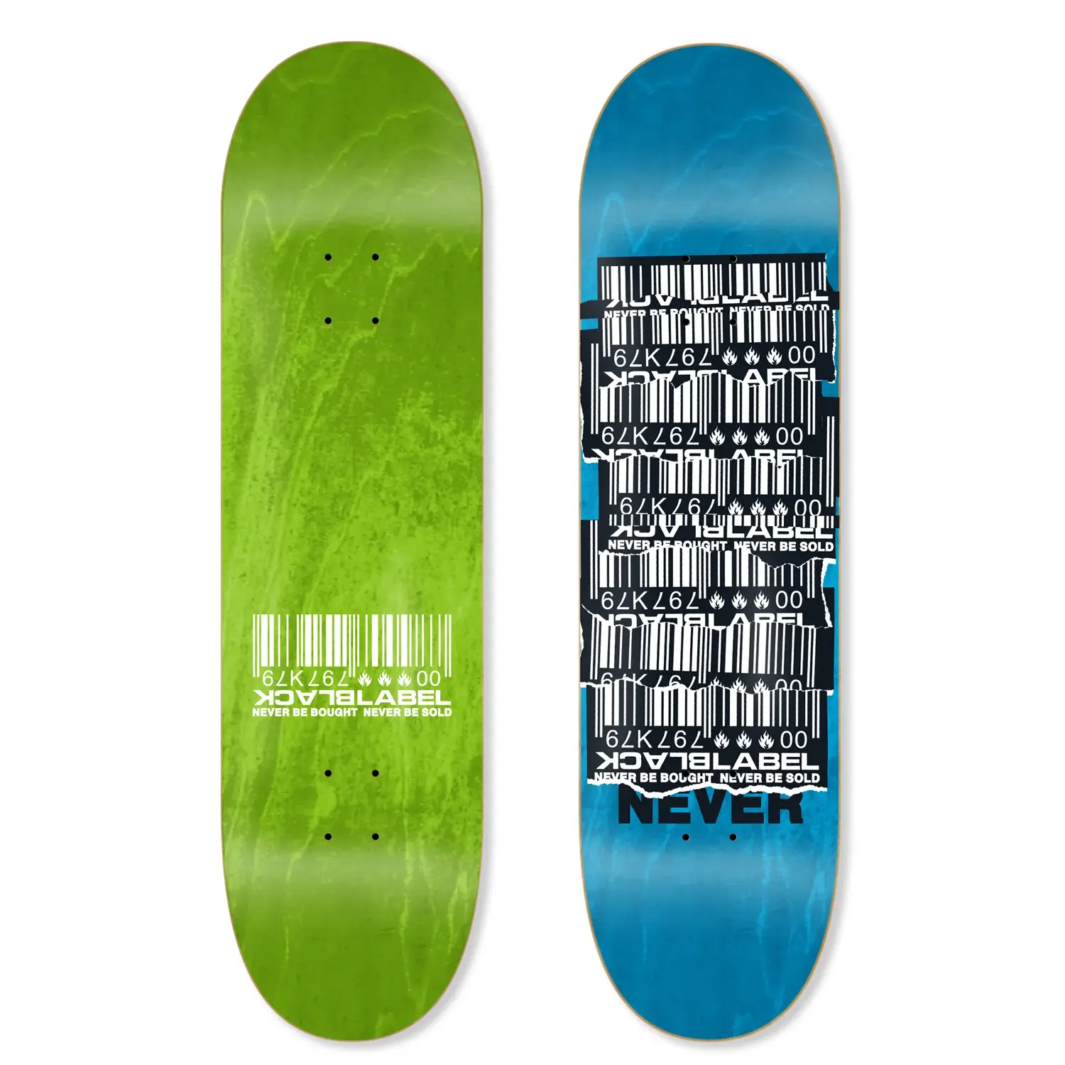 Black Label - "Barcode Shredded" Deck - Assorted - - Attic Skate & Snow ...