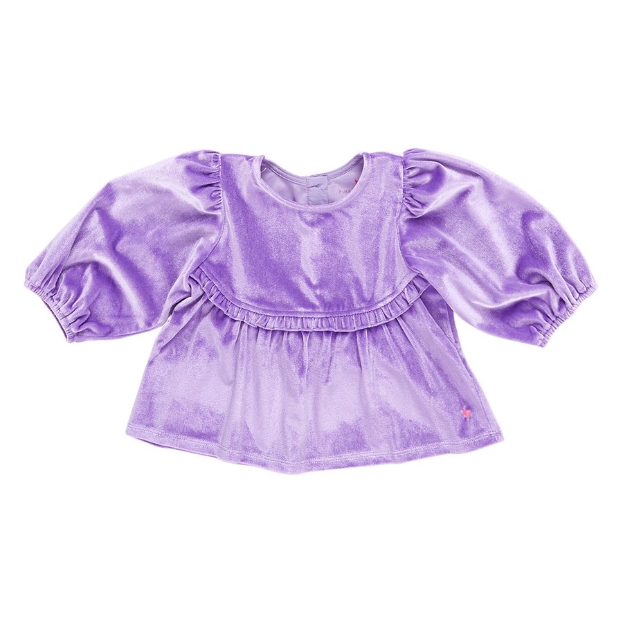 Pink Chicken Kids Velour Rowan Top - LAVENDER - Yellow Turtle