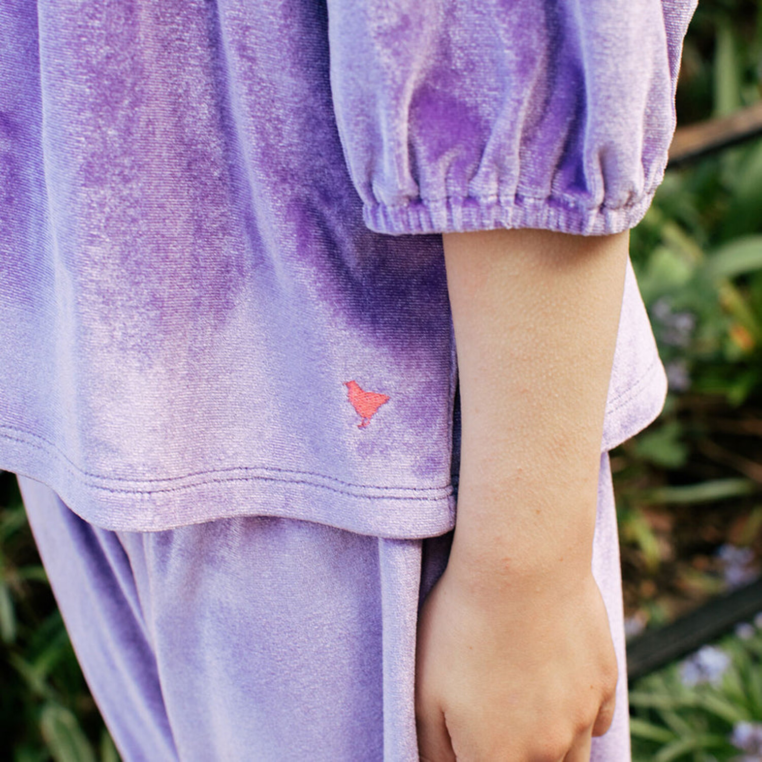 Pink Chicken Kids Velour Rowan Top - LAVENDER - Yellow Turtle