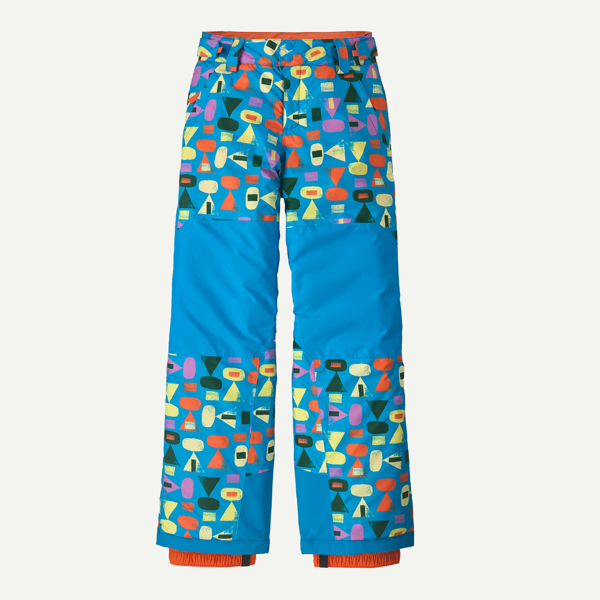 Patagonia Kids' Powder Town Pants- Forest Being: Uplift Blue - Yellow ...