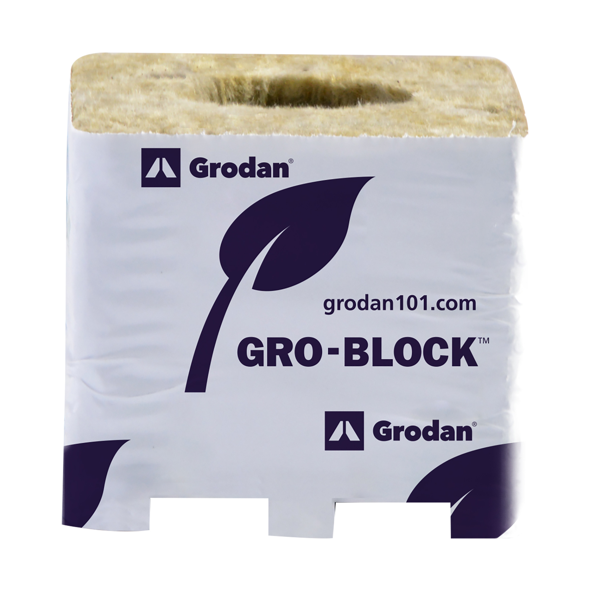 Grodan - Gro-Block Improved GR4 Small w/Hole 3" x 3" x 2.6" - Valley Indoor