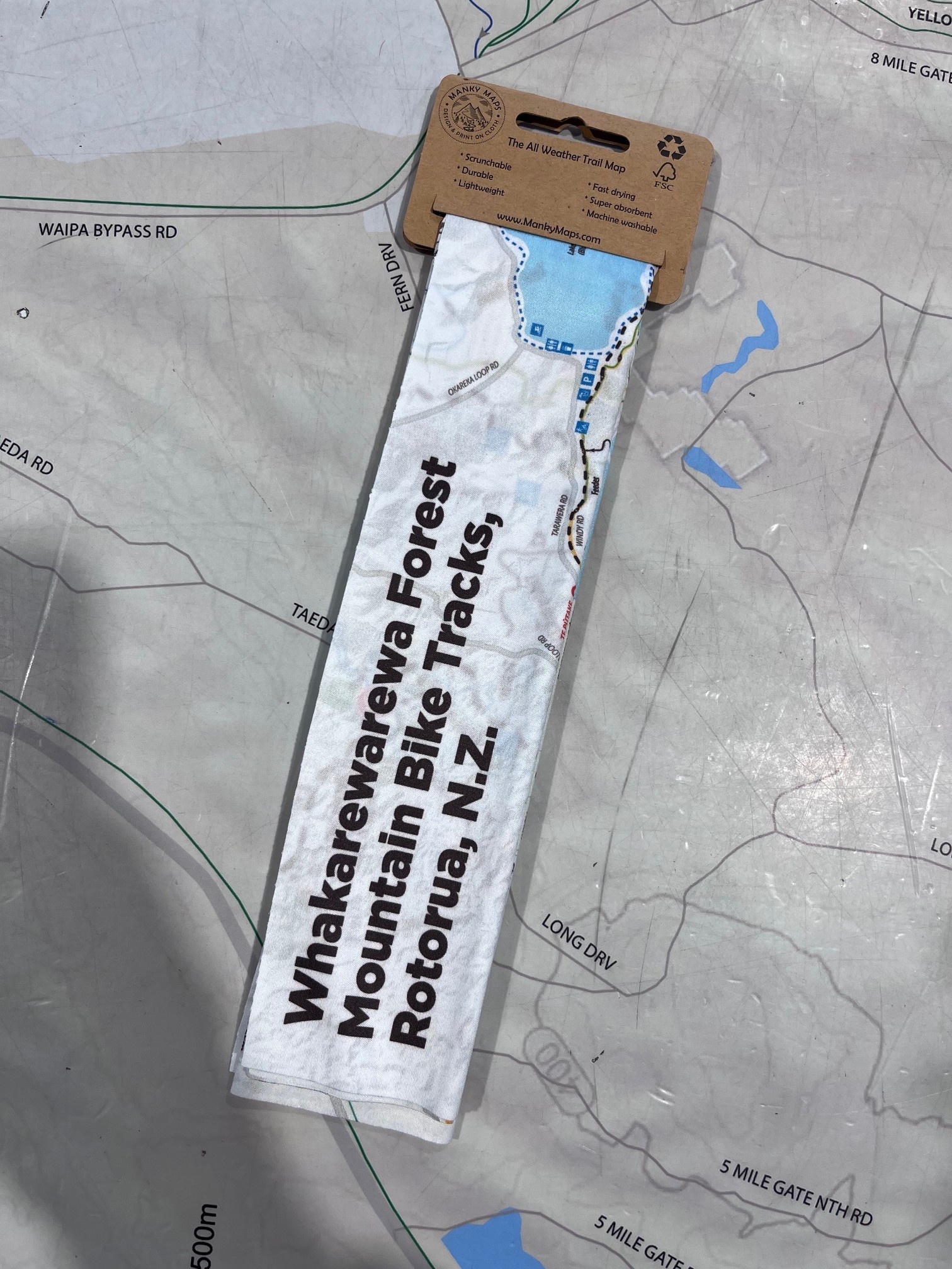 Manky Cloth Rotorua Forest Map - Cyclezone Rotorua Ltd