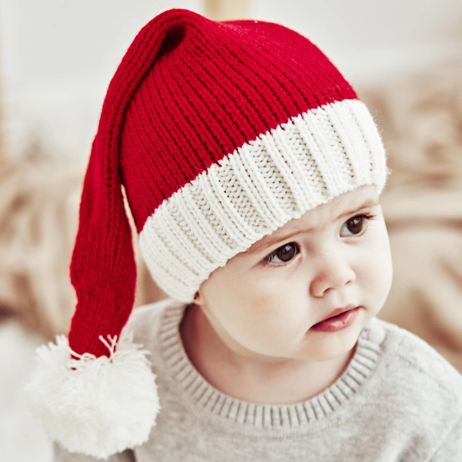 Christmas Santa Hat for Children : Floppy Knitted Santa Hat - Exit9 ...